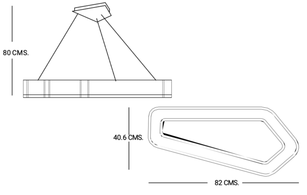 Luminario tipo candil suspendido CSLO-81-LED-E5-WW - L.J.. Iluminacion